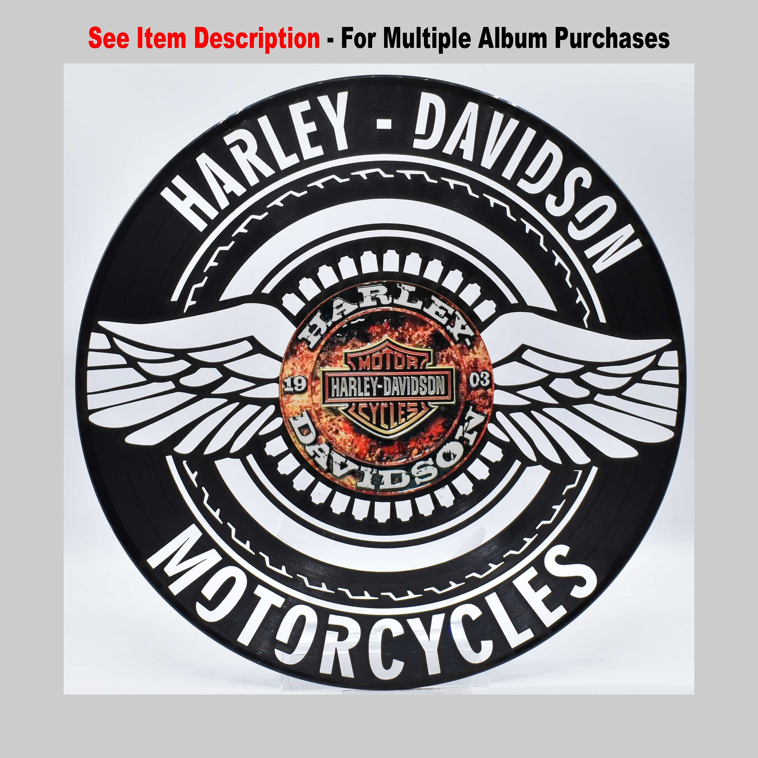 Harley Davidson, Wings V503 Cut Vinyl Records, Coaster Image - Etsy