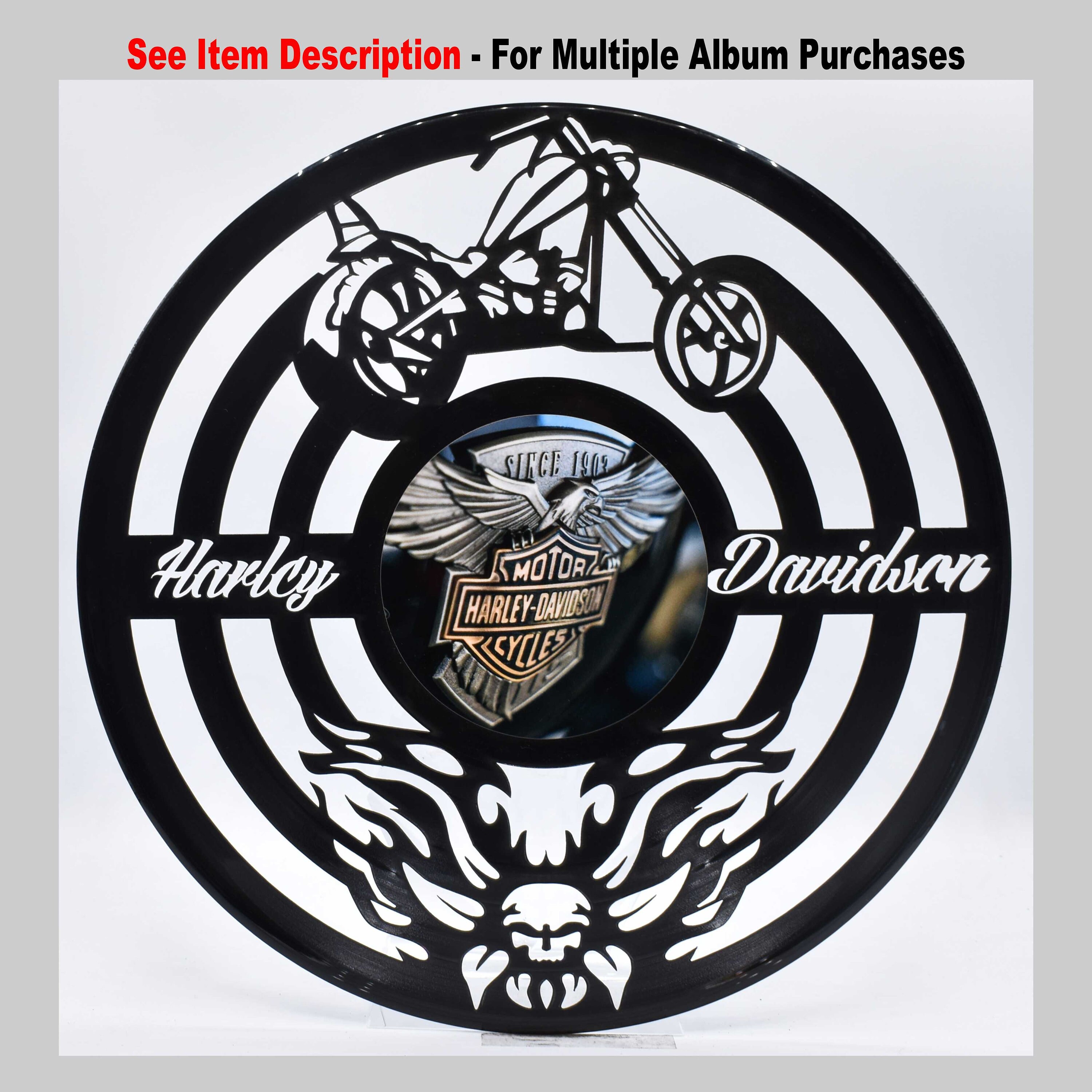 Harley Davidson, Wings V503 Cut Vinyl Records, Coaster Image - Etsy