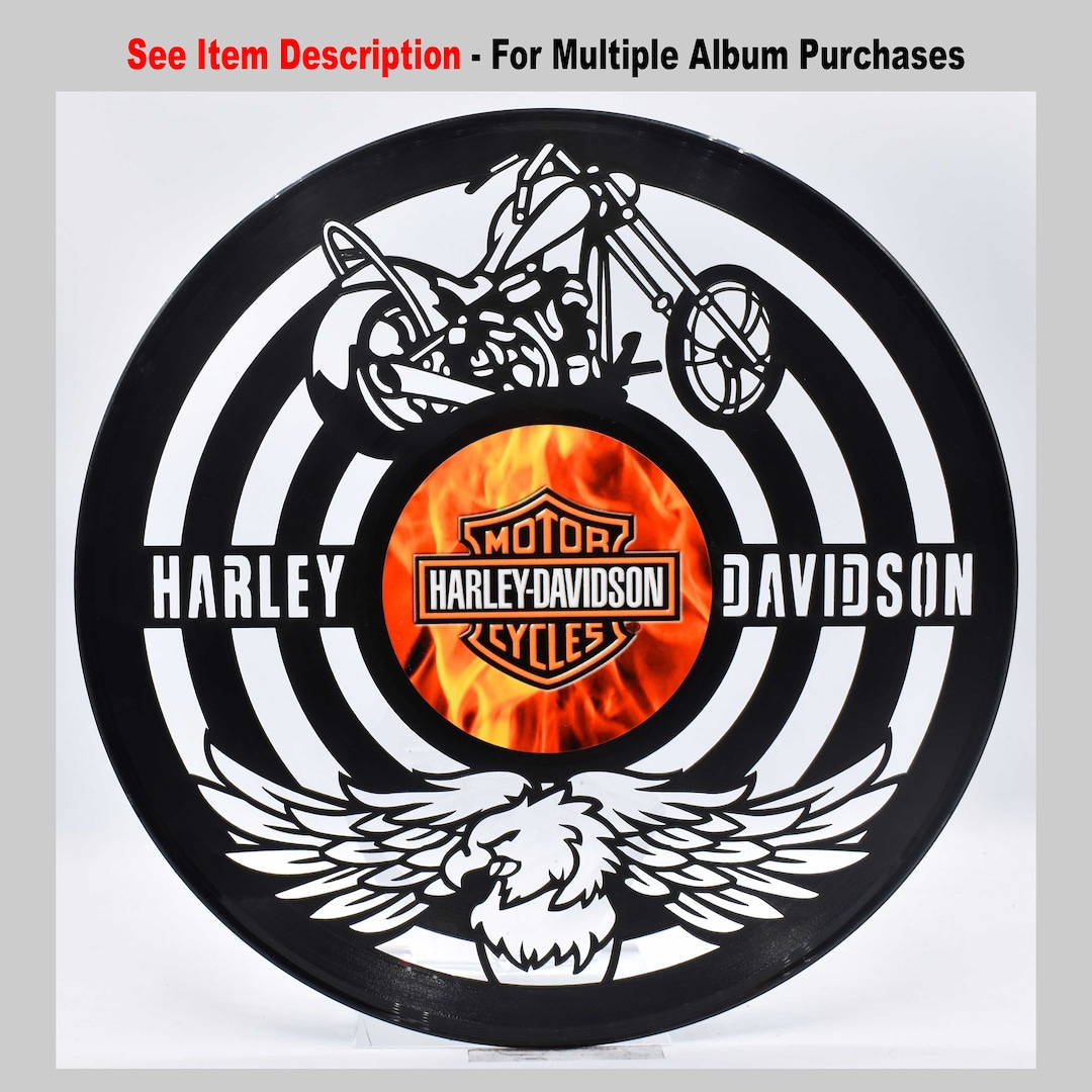 Harley Davidson, Flames V510 Cut Vinyl Records, Coaster Image - Etsy