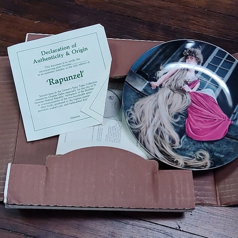 Vintage Rapunzel Decorative Plate by Charles Gehm - Etsy