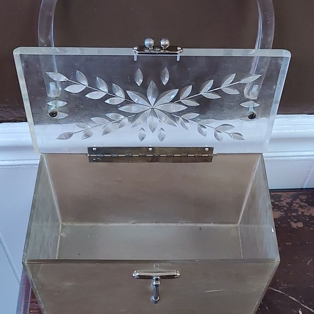 Vintage 1950s Charles Kahn Lucite Box Purse - Etsy