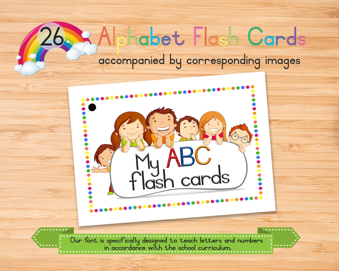 26 Alphabet Flash Cards, Ready to Print, Instant Digital Printable - Etsy