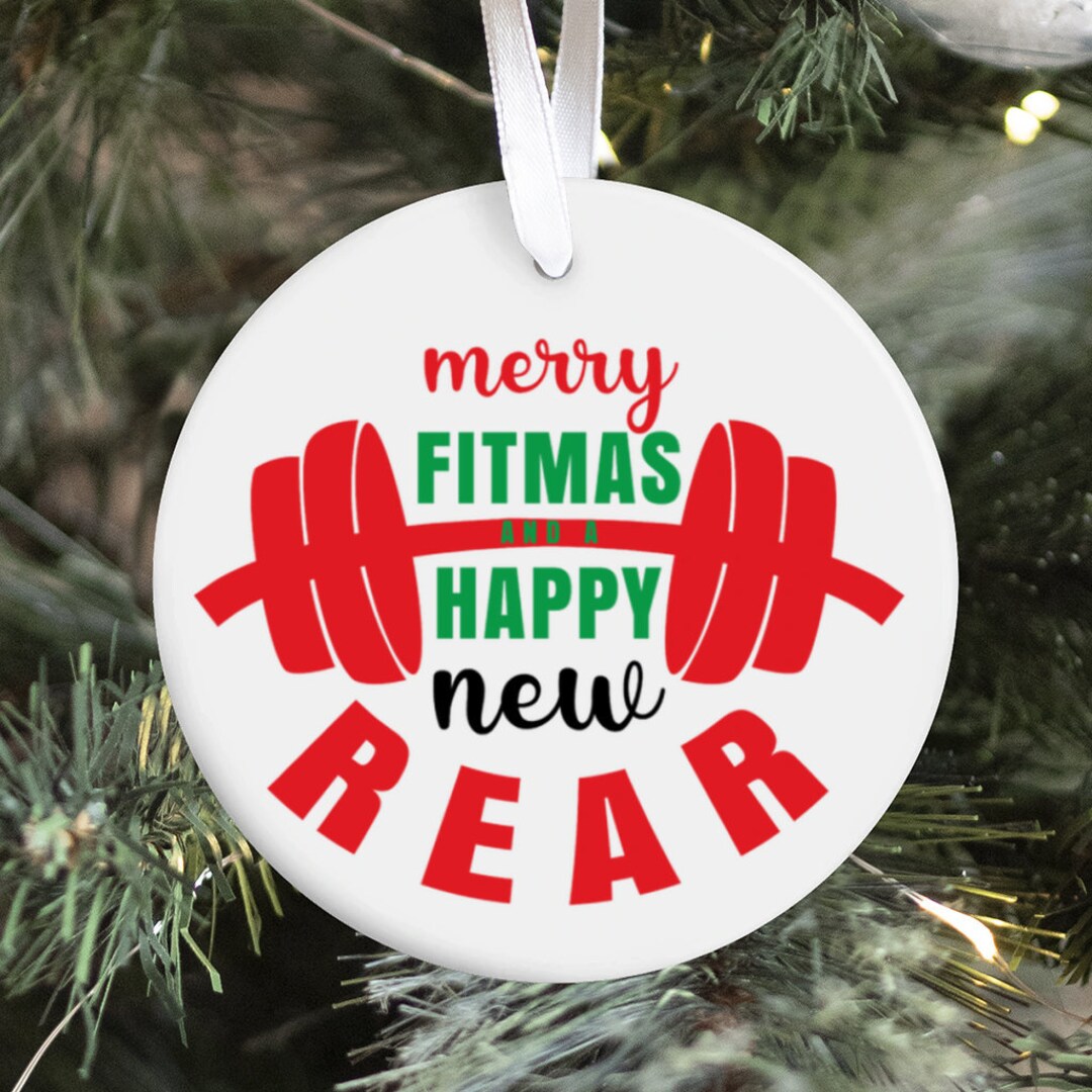 Merry Fitmas Ornament, Holiday Fitness Gift - Etsy