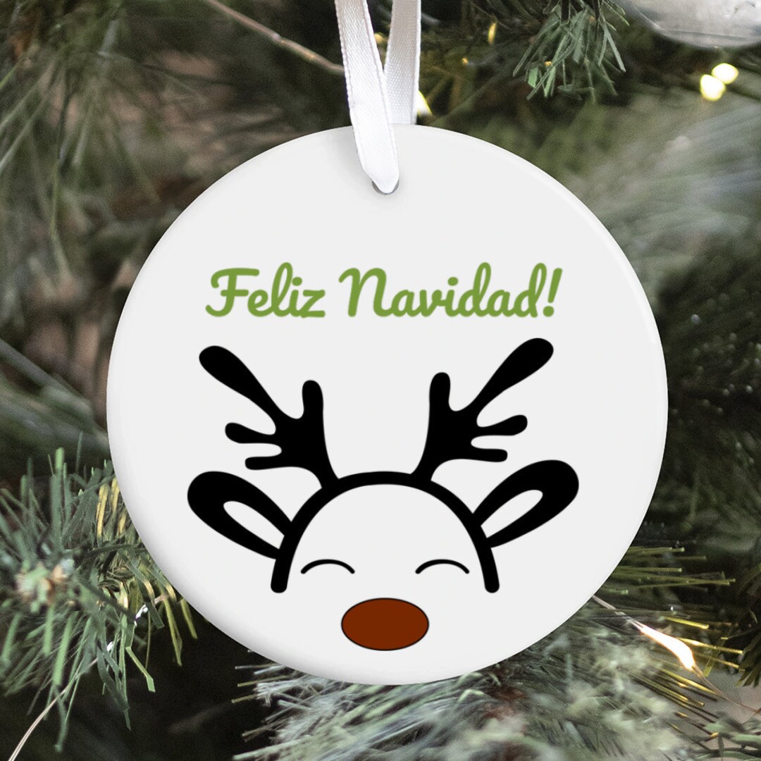 Feliz Navidad Christmas Ornament, Wish You a Merry Christmas Ornament ...