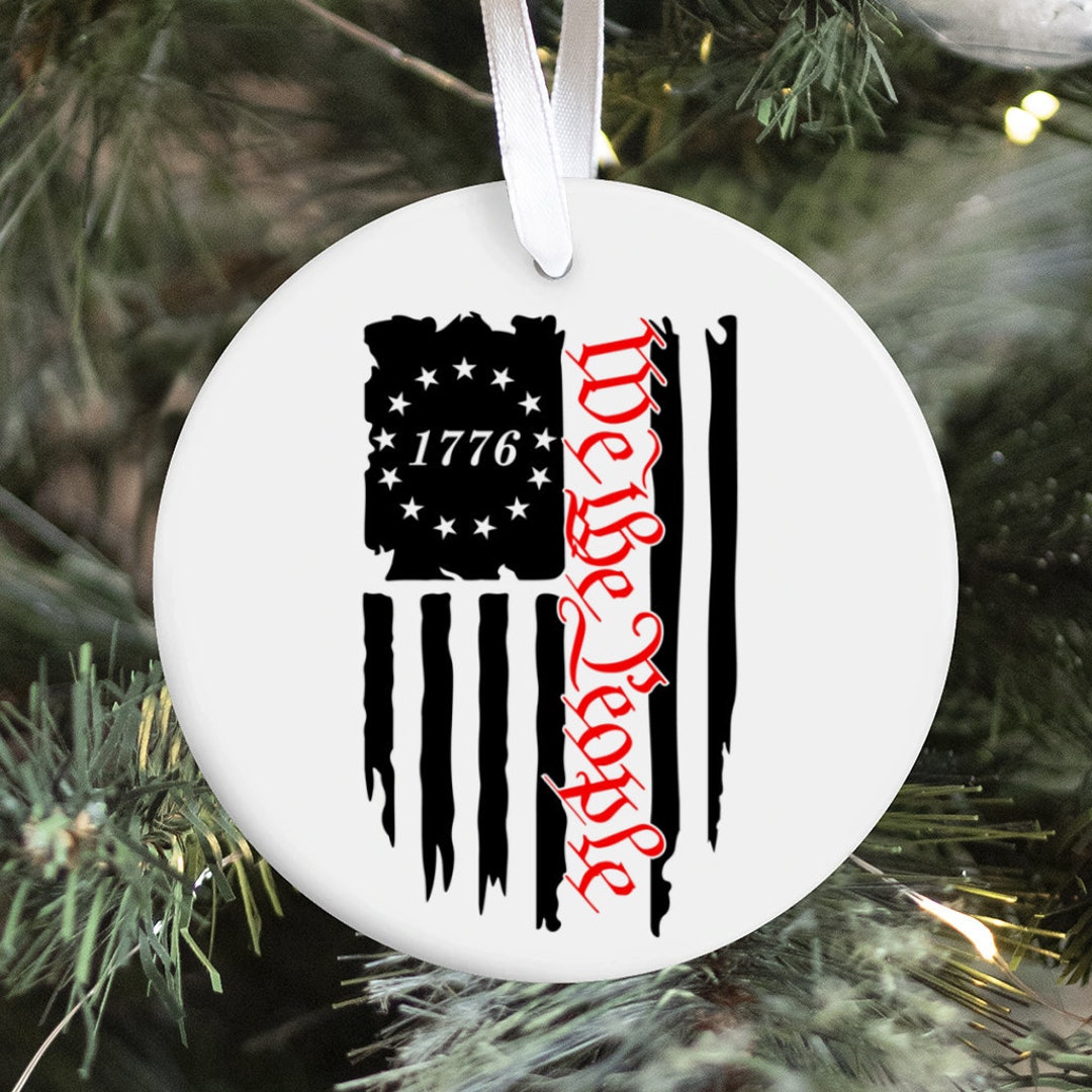 2nd Amendment Christmas Ornament: Patriotic USA Ceramic Keepsake - Etsy