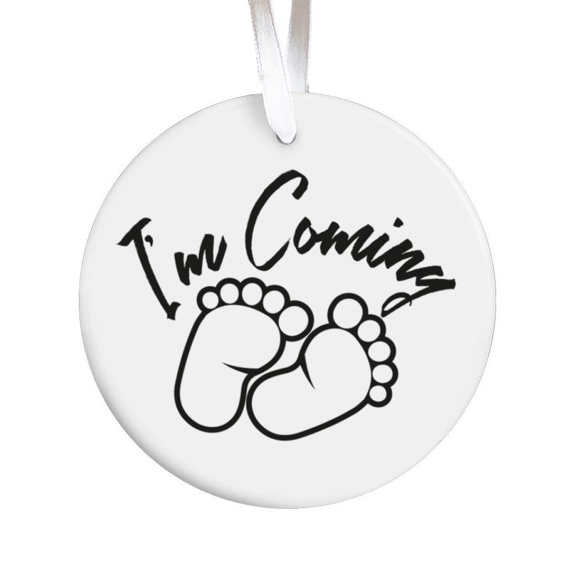 Personalizable Pregnancy Announcement Ornament: Baby Coming Soon - Etsy
