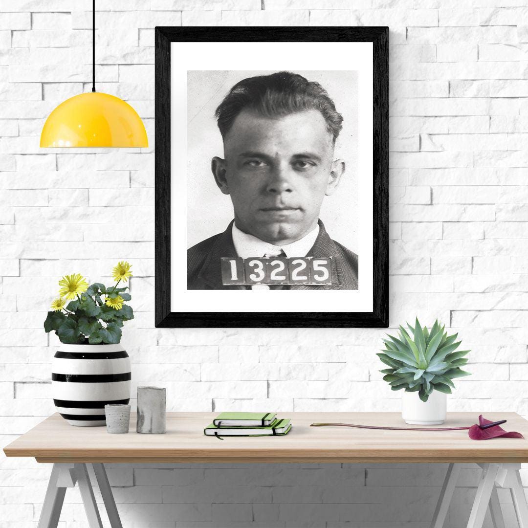 Mugshot Print: John Dillinger - Etsy