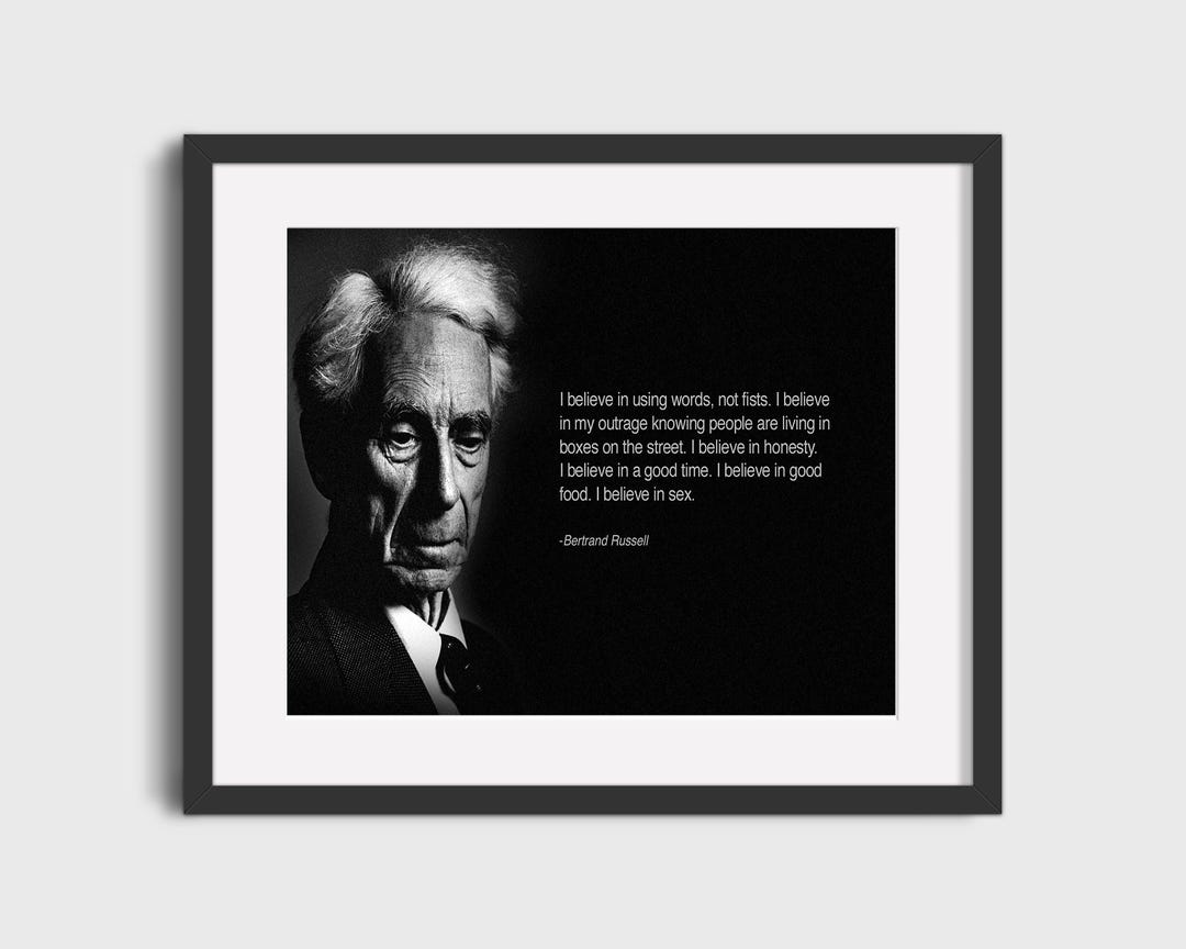 Bertrand Russell Quote Poster - Basic Beliefs - Etsy