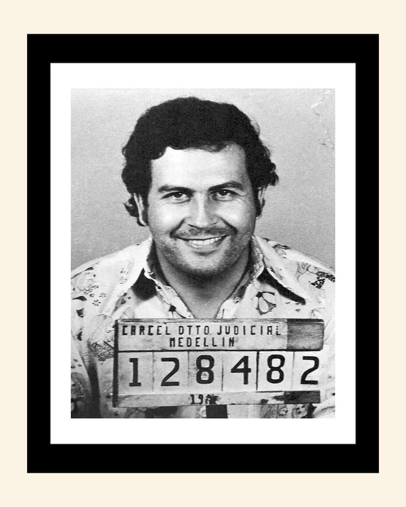 Mugshot Print: Pablo Escobar - Etsy