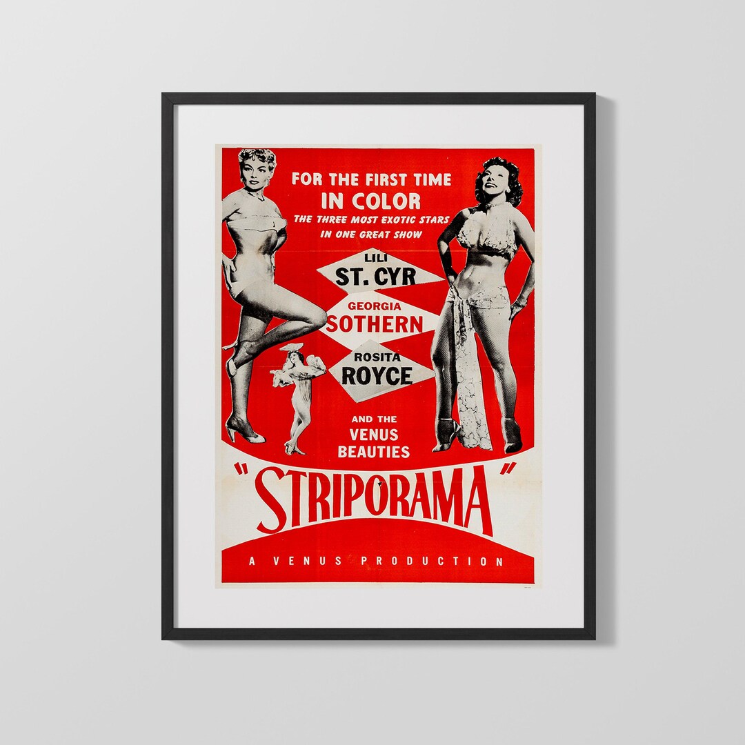 Vintage Burlesque Poster Print: "striporama" Poster - Etsy