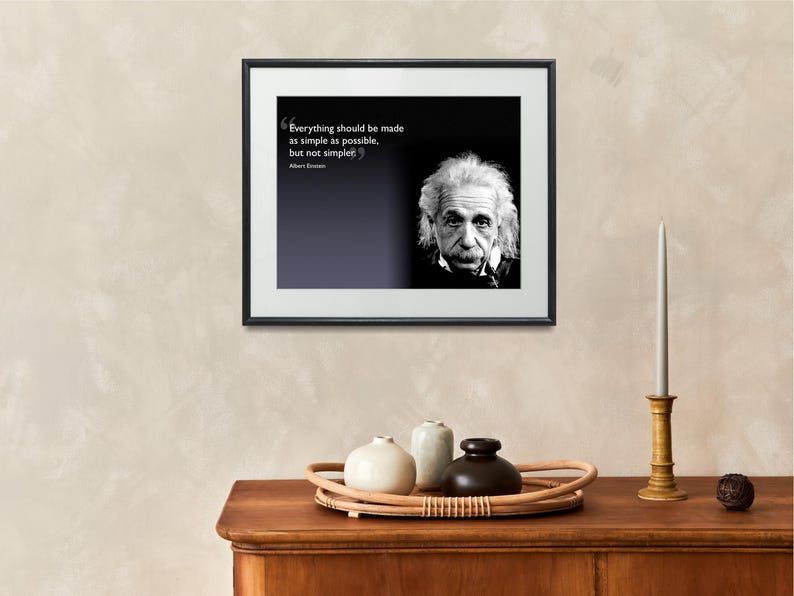 Albert Einstein Quote Poster - Simple Design - Etsy