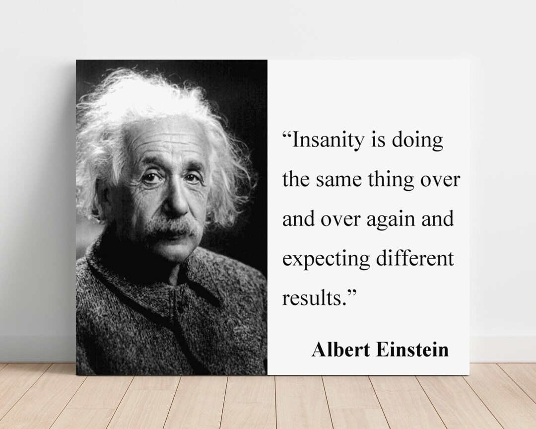 Classic Quotes Poster - Albert Einstein - Insanity Definition - Etsy