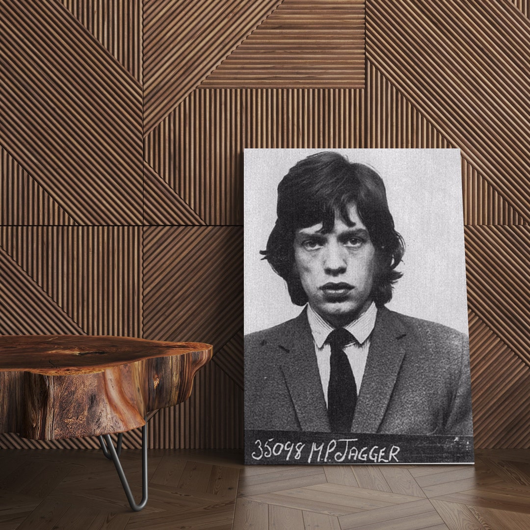 Mugshot Druck: Mick Jagger - Etsy.de