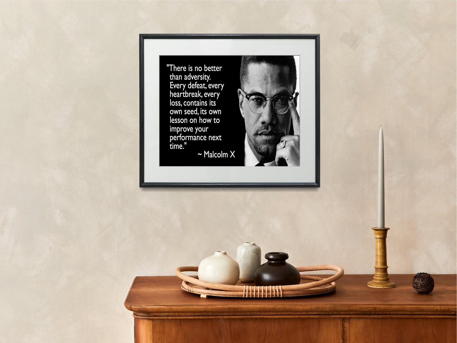 Malcolm X Quote Poster - Every Defeat, Every Heartbreak, Every Loss - Etsy