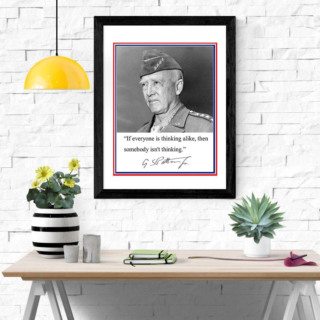 George S Patton Autograph Promo Print - Quote Poster - Etsy