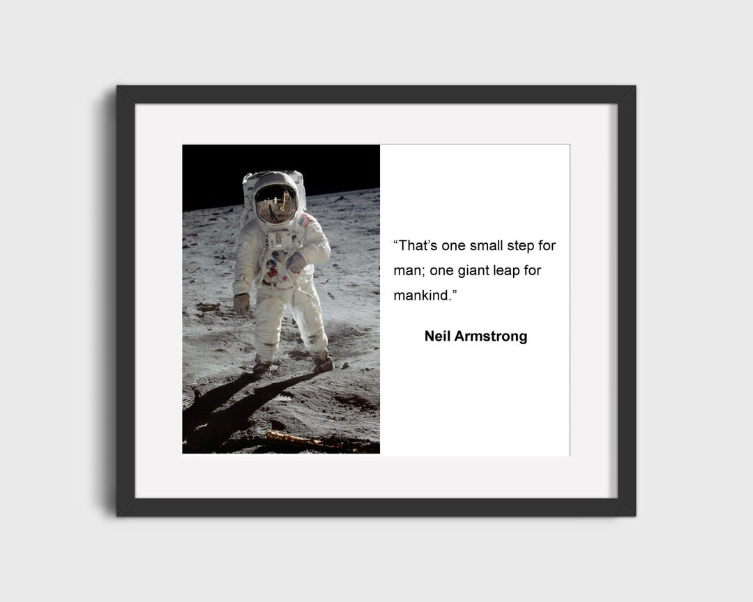 Classic Quotes - Neil Armstrong - One Giant Leap - Etsy
