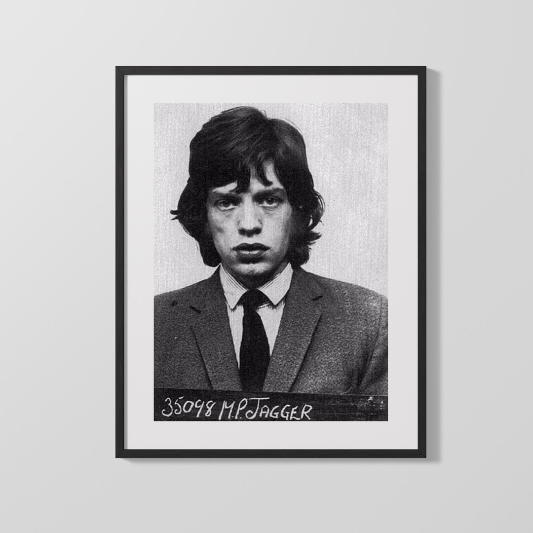 Mugshot Print: Mick Jagger - Etsy