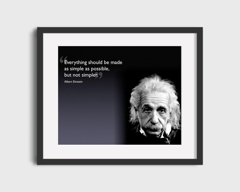 Albert Einstein Quote Poster Simple Design - Etsy