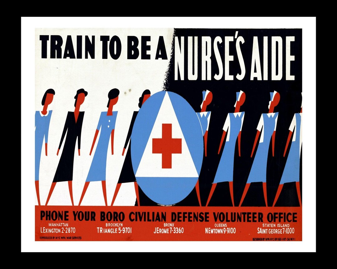 Health & Safety Print: Train to Be a Nurse's Aid - Etsy