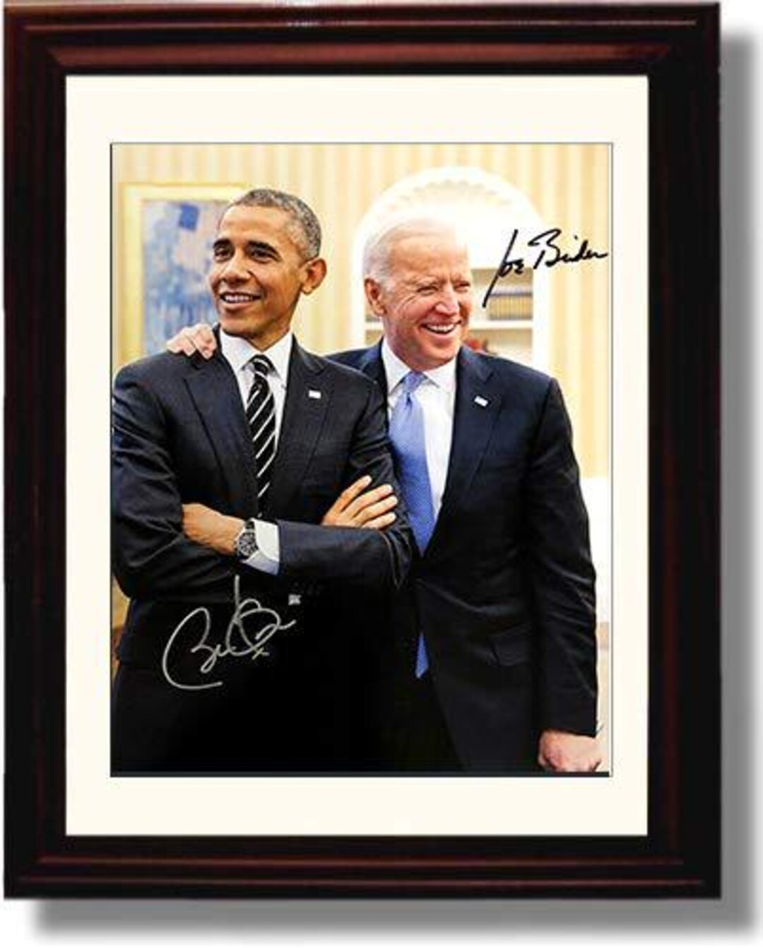 History Poster Print: Presidents Obama and Biden - #44 & #46 Autograph ...