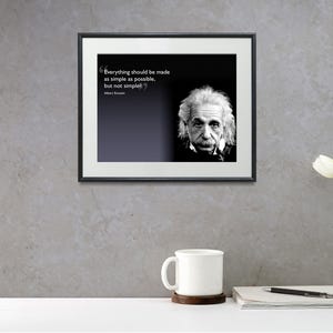 Albert Einstein Quote Poster - Simple Design - Etsy