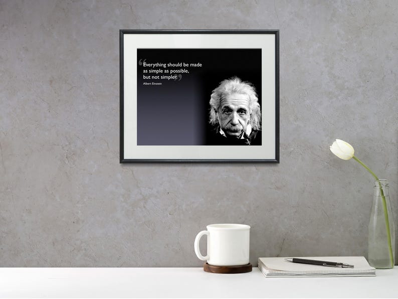 Albert Einstein Quote Poster - Simple Design - Etsy