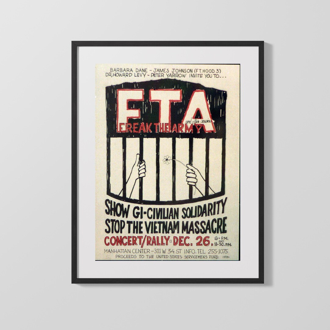 Freak the Army Poster – Vietnam War Protest Print - Etsy