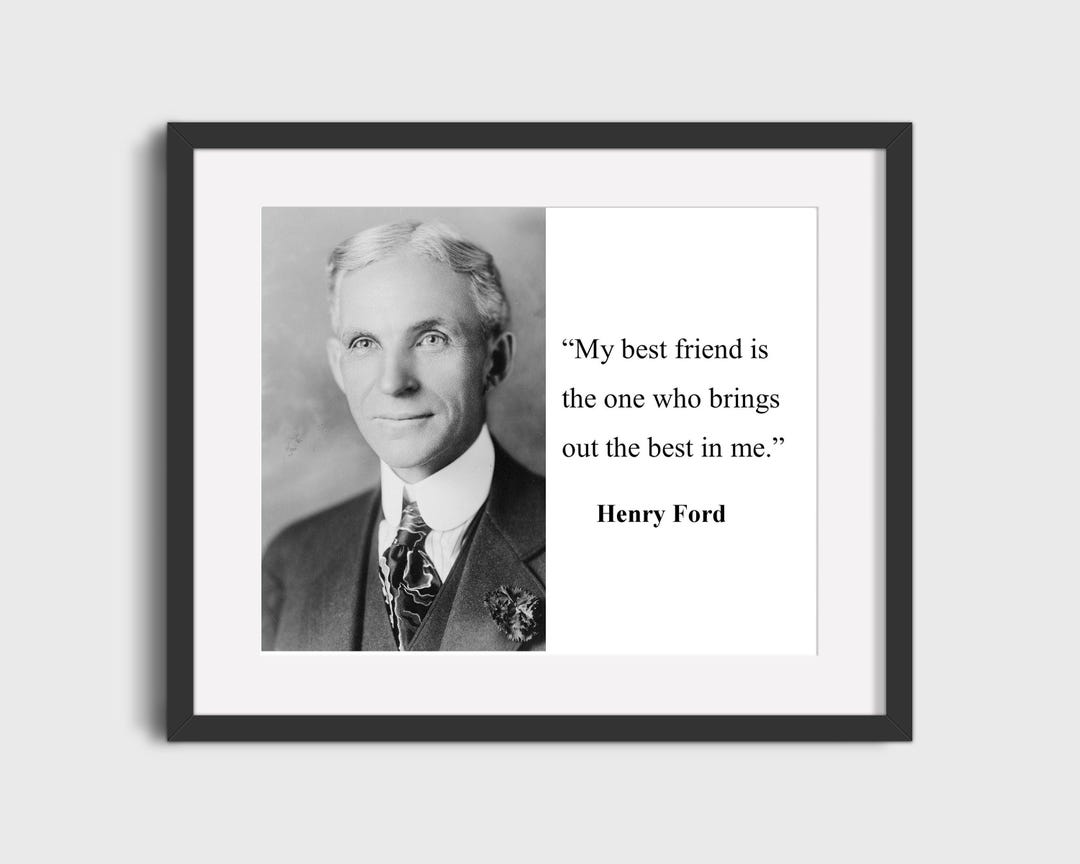 Henry Ford Quote Poster - My Best Friend - Etsy