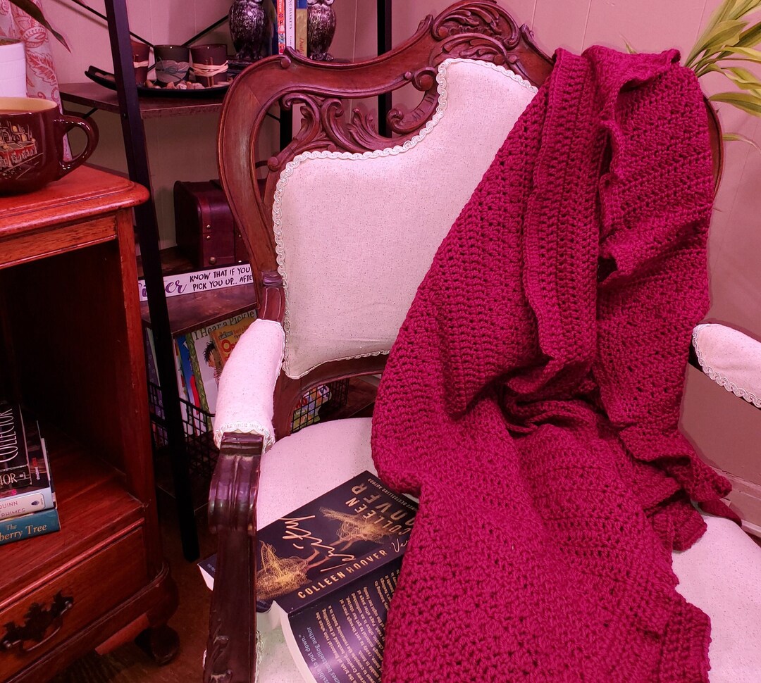 Handmade Crocheted Afghan, 36x44 Lapghan Throw, Soft and Warm, 100% ...