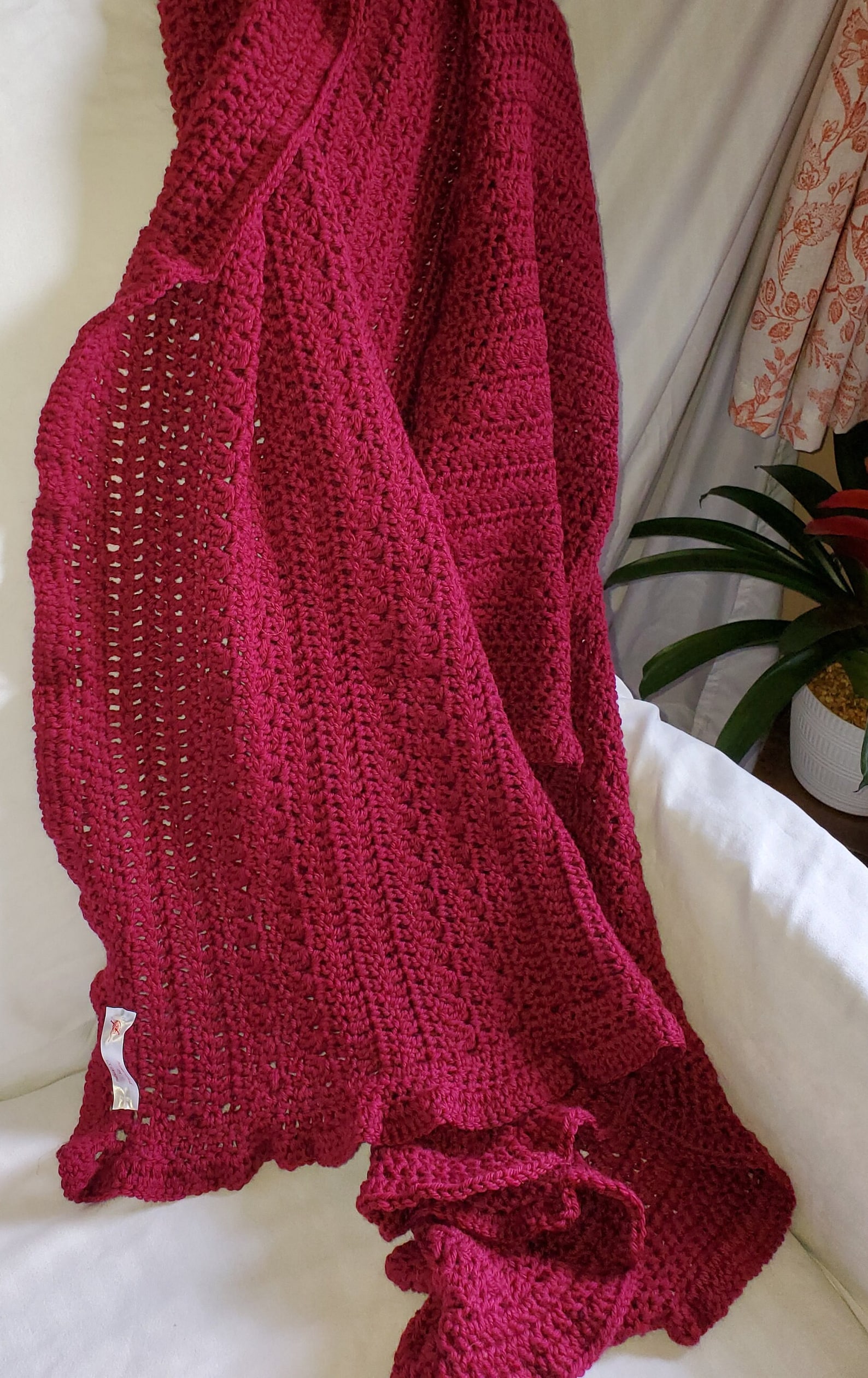 Handmade Crocheted Afghan, 36x44 Lapghan Throw, Soft and Warm, 100% ...
