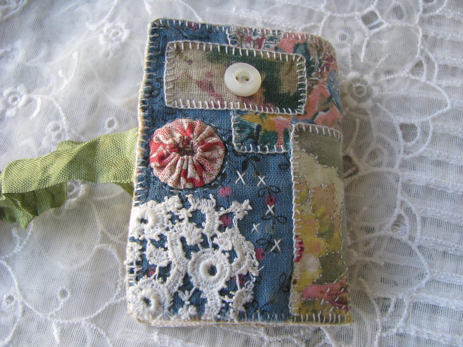 Slow Stitch Needle Book Kit, Blue Bird Needle Book Kit, Handmade Needle ...