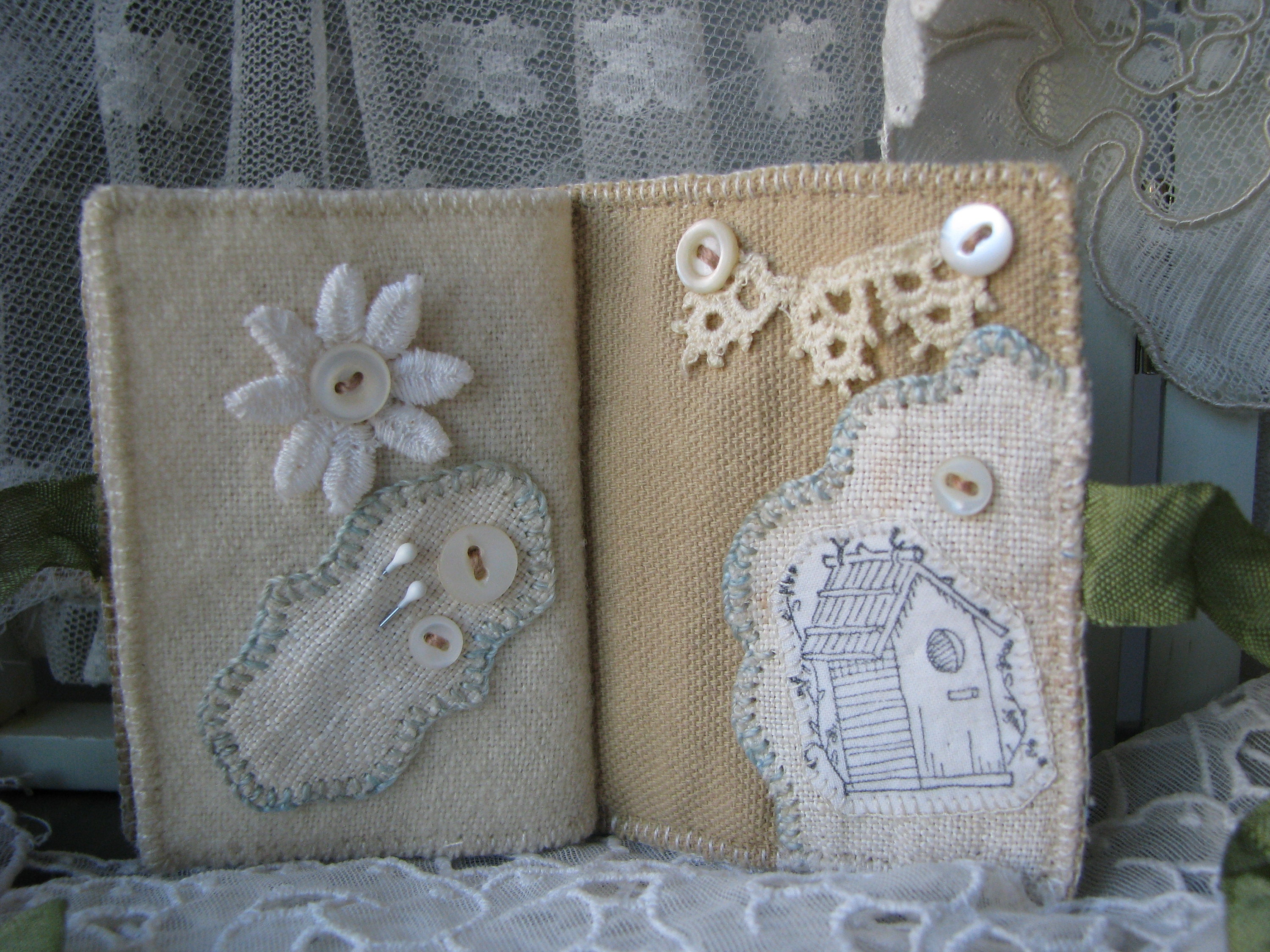 Slow Stitch Needle Book Kit, Blue Bird Needle Book Kit, Handmade Needle ...