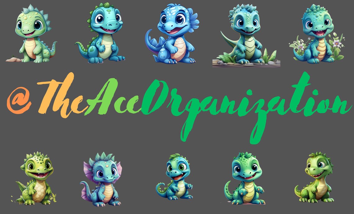 36 Dinosaur Clipart PNG, Watercolor Dinosaur Clipart, Dinosaur Bundle ...