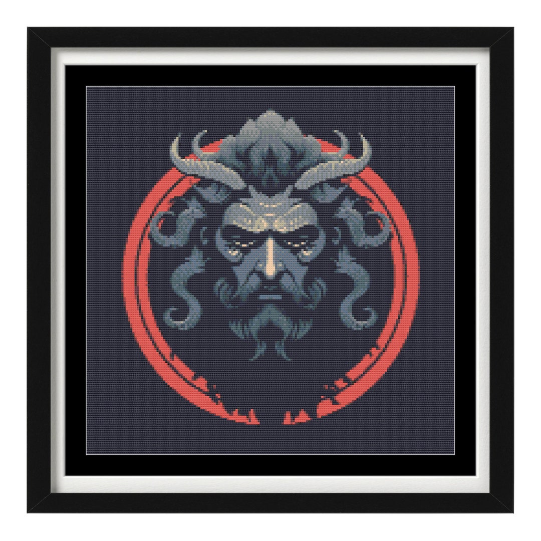 Cross Stitch Pattern - Mythical Greek God Hades - PDF - Modern Cross ...
