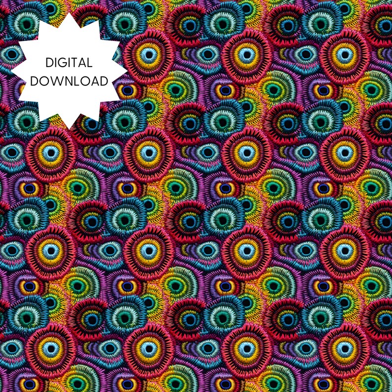 Seamless File - Endless Eyes - JPEG - Seamless Pattern - Repeating ...