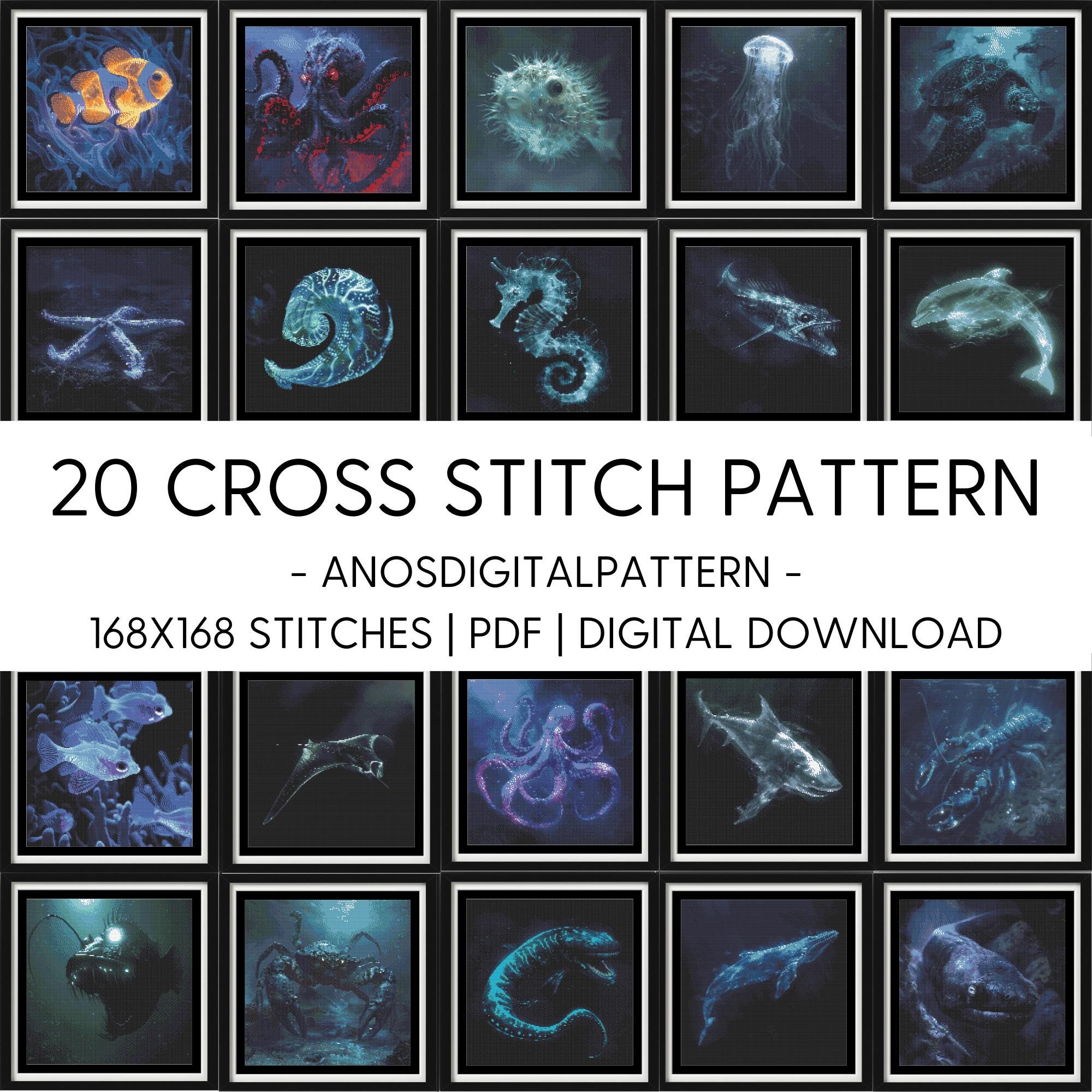 Cross Stitch Pattern - Bundle Offer Mystic Ocean Life - PDF - Modern ...