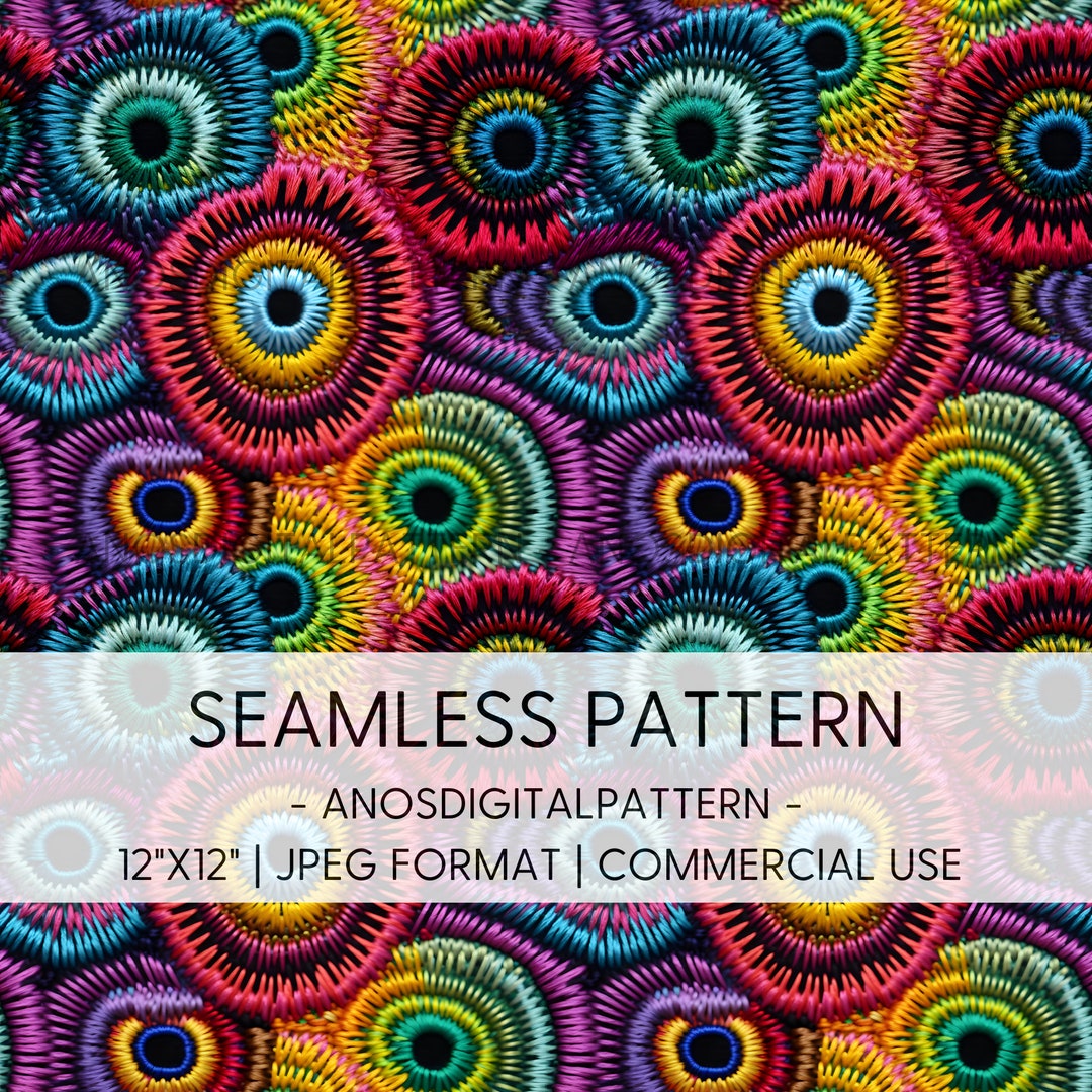 Seamless File - Endless Eyes - JPEG - Seamless Pattern - Repeating ...