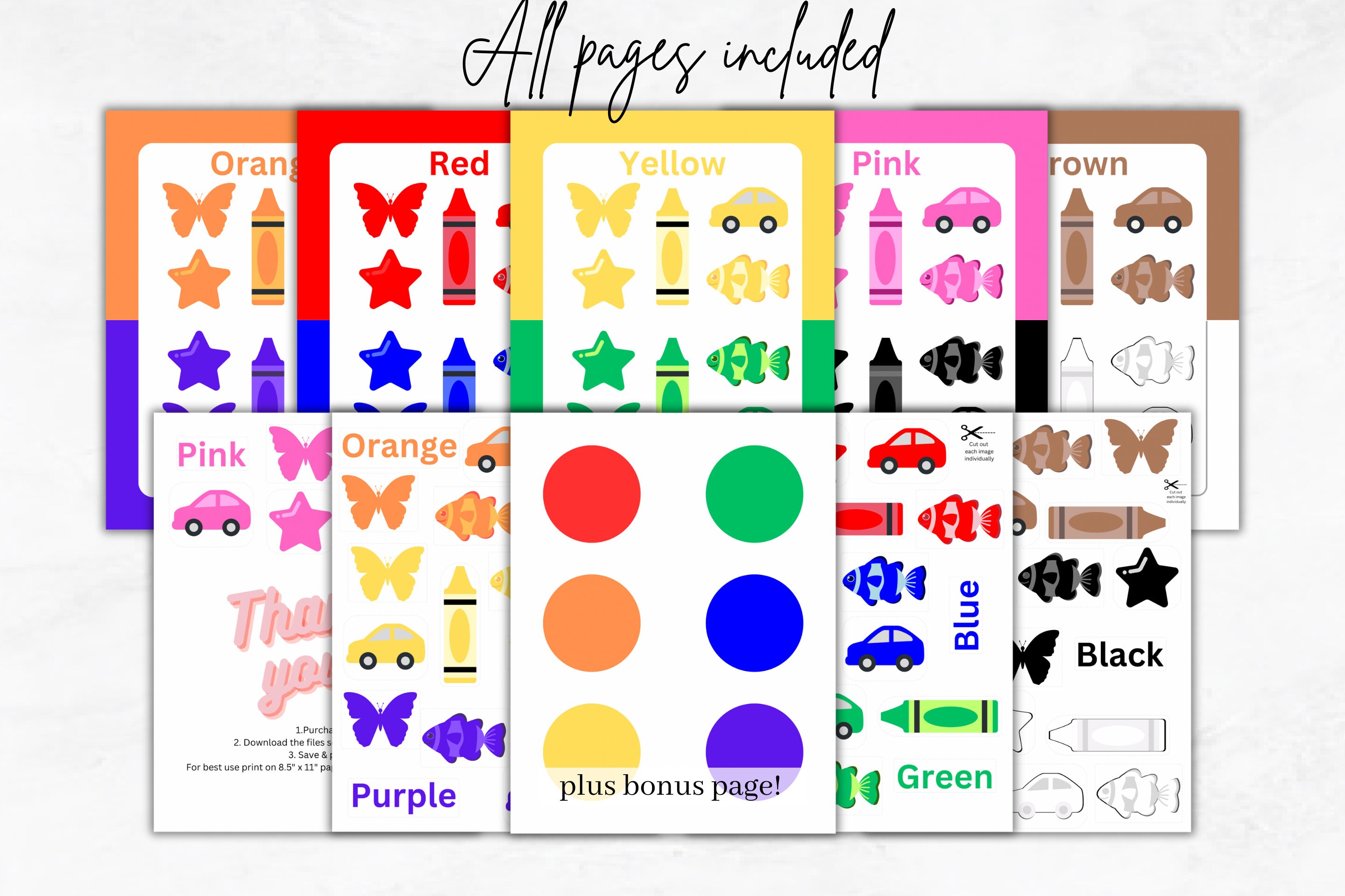 Color Matching Activity, Color Sorting, Toddler Printable Activity ...
