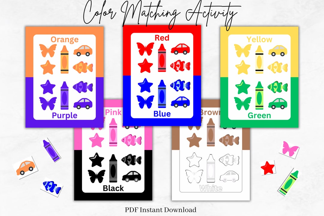 Color Matching Activity, Color Sorting, Toddler Printable Activity ...