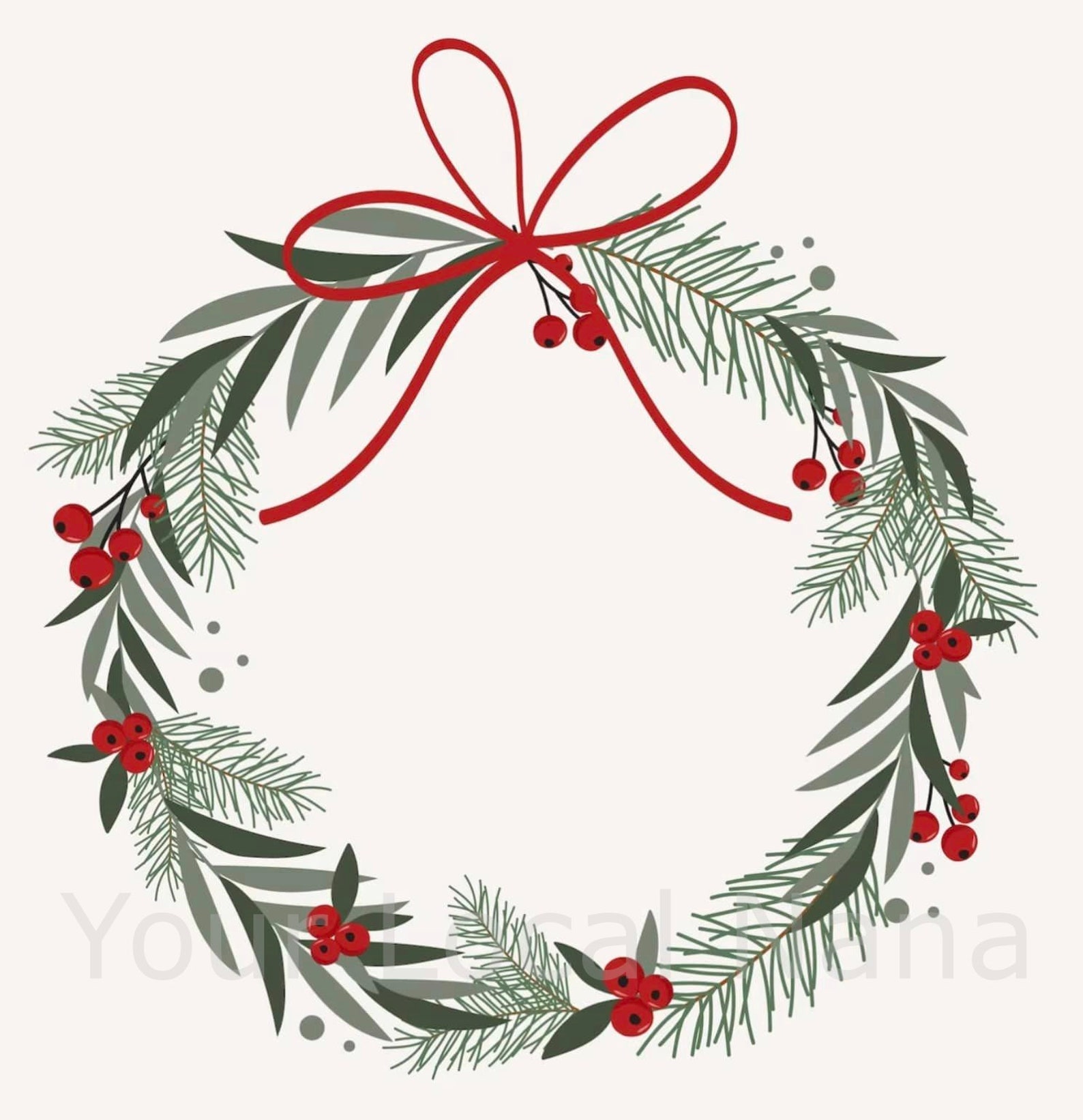 Cute Christmas Wreaths and Christmas Saying Digital Download PNG by ...