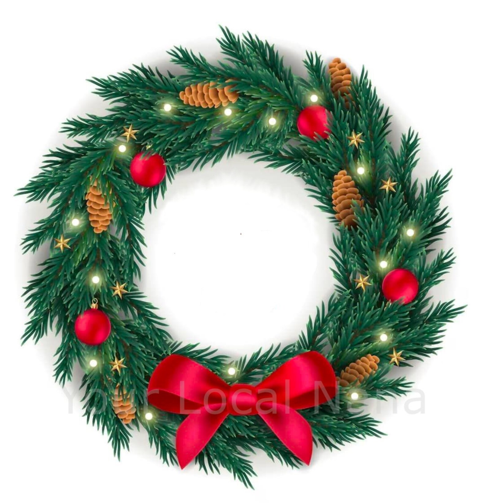 Cute Christmas Wreaths and Christmas Saying Digital Download PNG by ...