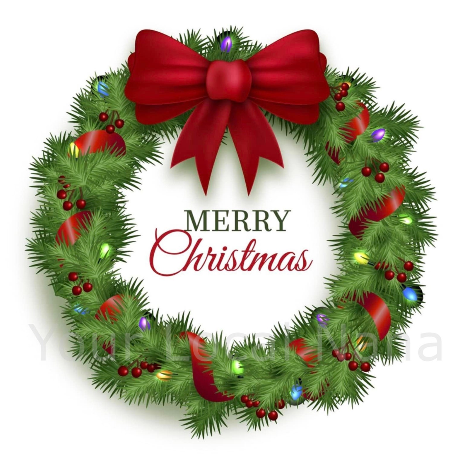 Cute Christmas Wreaths and Christmas Saying Digital Download PNG by ...