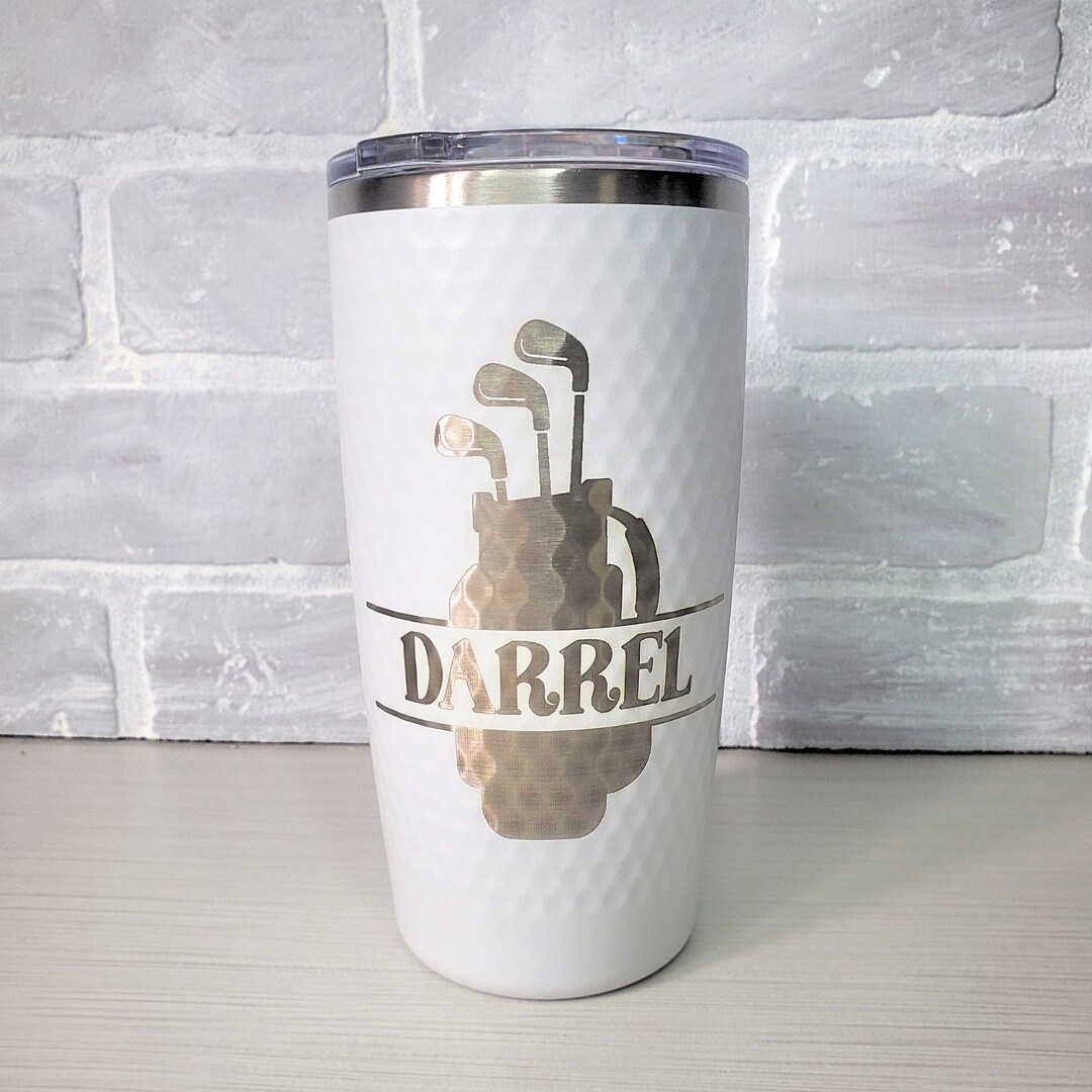 Engraved Fathers Day Golf Gift Golf Ball Dimple Tumbler Personalized ...