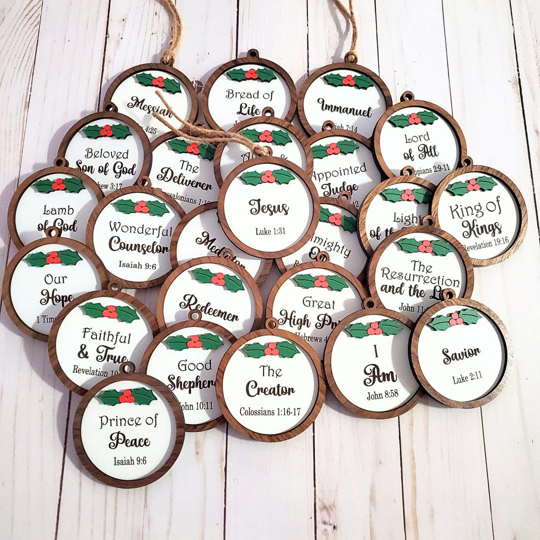 Names of Christ Advent Calendar Christmas Countdown Advent Ornaments ...