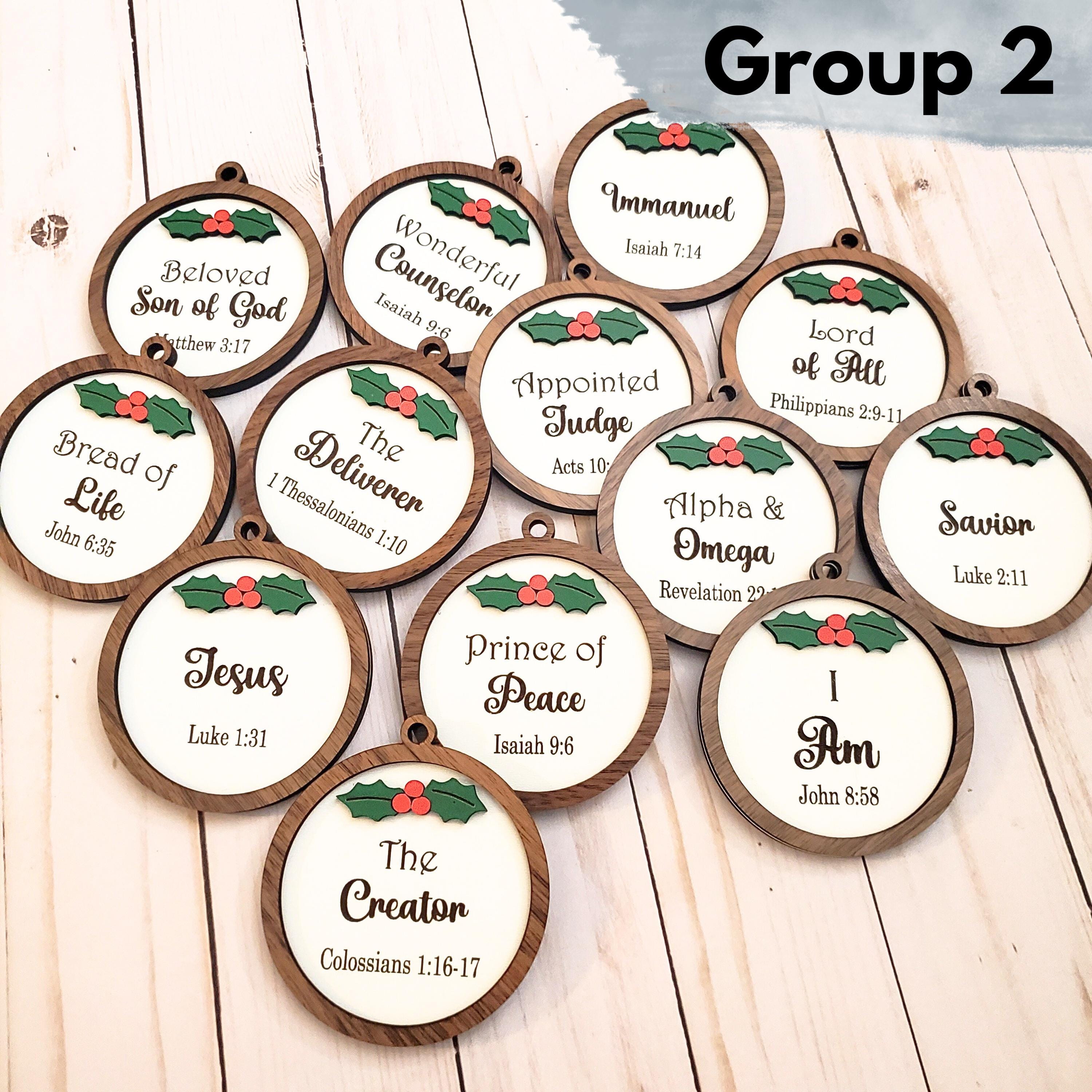 Names of Christ Advent Calendar Christmas Countdown Advent Ornaments ...