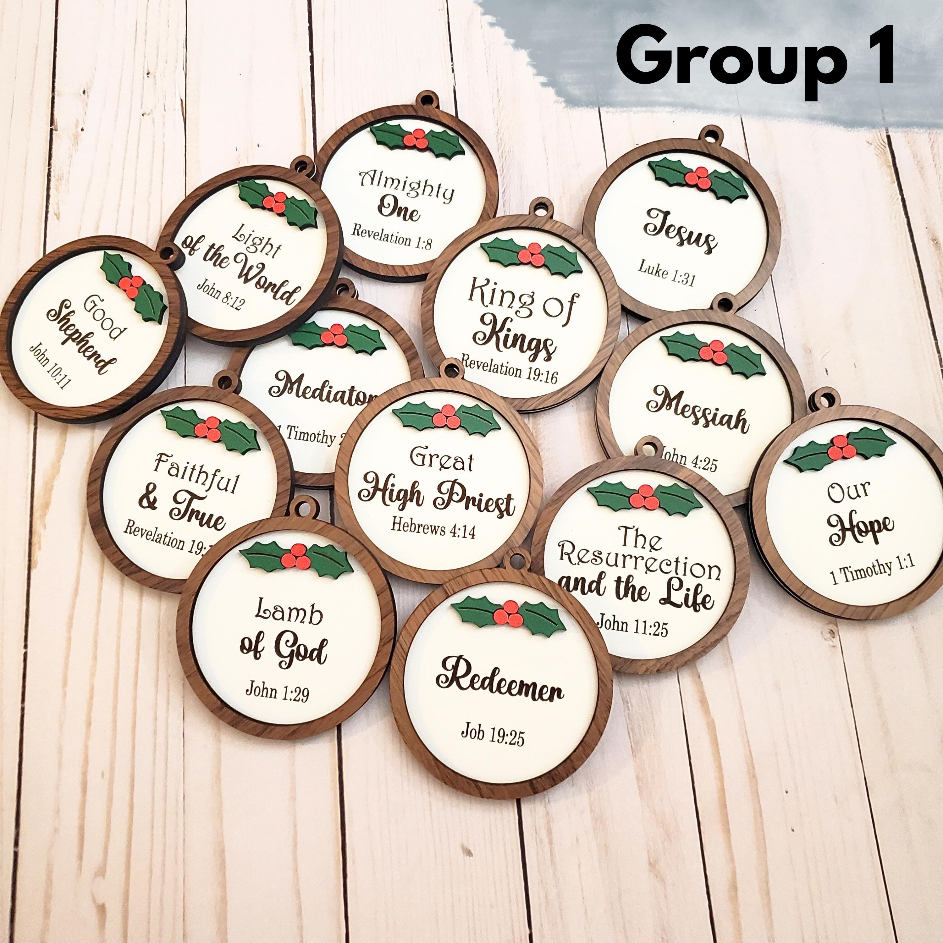 Names of Christ Advent Calendar Christmas Countdown Advent Ornaments ...
