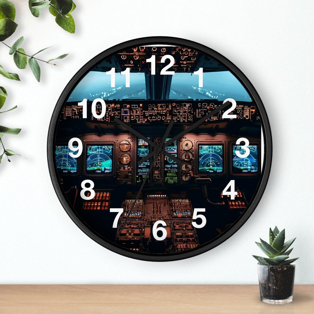 Aviation Wall Clock, Pilot Wall Clock, Airlines Wall Clock, Gift for ...
