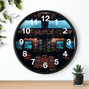 Aviation Wall Clock, Pilot Wall Clock, Airlines Wall Clock, Gift for ...