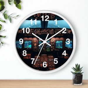 Aviation Wall Clock, Pilot Wall Clock, Airlines Wall Clock, Gift for ...