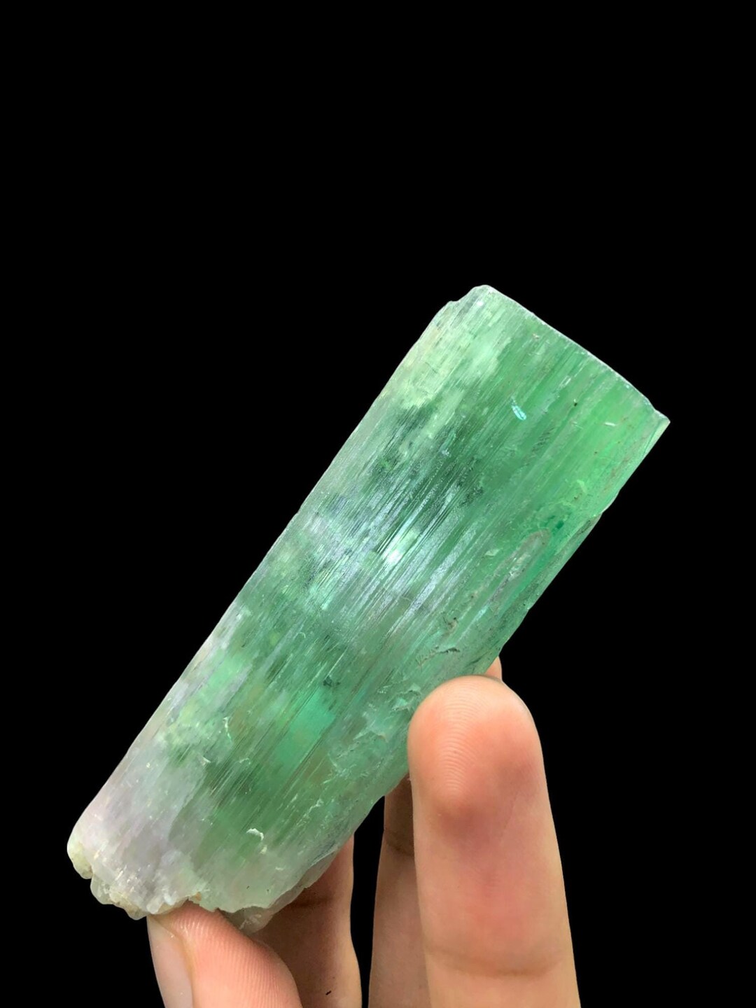 Terminated Aesthetic Tall Green Hiddenite Kunzite / Kunzite Crystal ...
